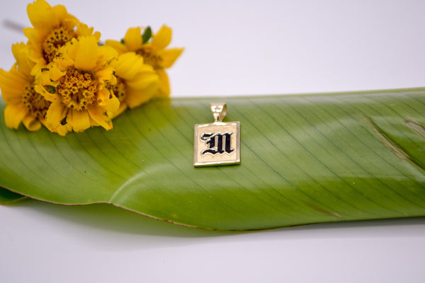 Square Initial Pendant – Gold Mart